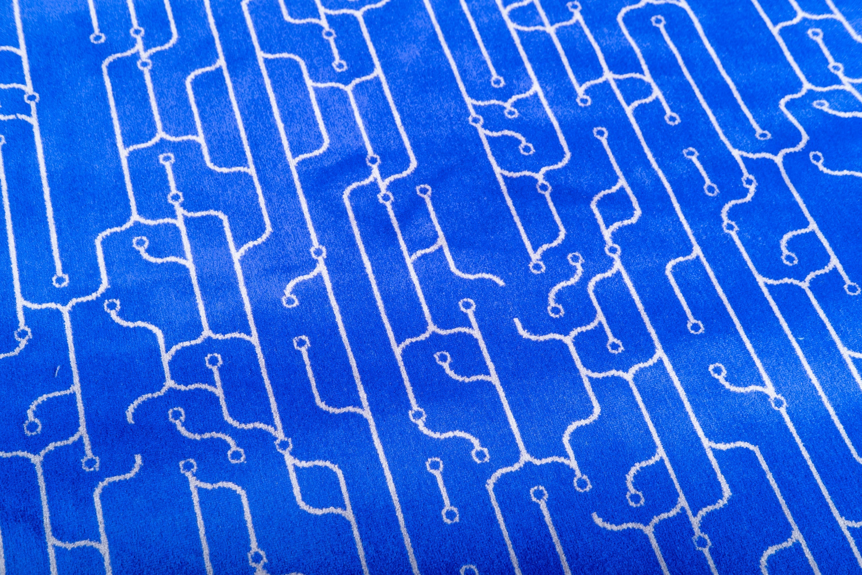 Train Fabric | Eversholt Rail Blue | Per Metre & Wholesale – Shed Number 2