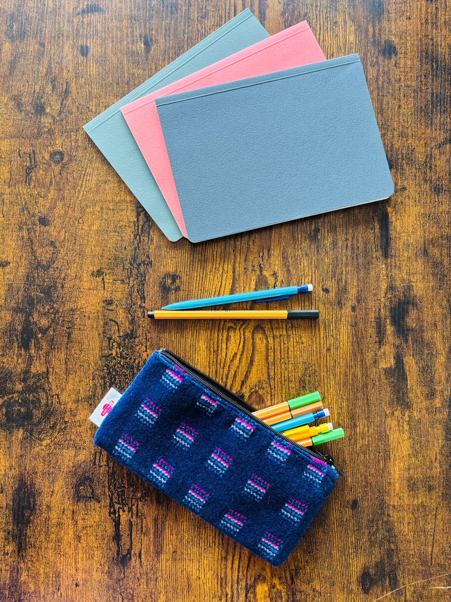 Pencil Cases | First Dynamic Lines Fabric | back to school Shed Number 2