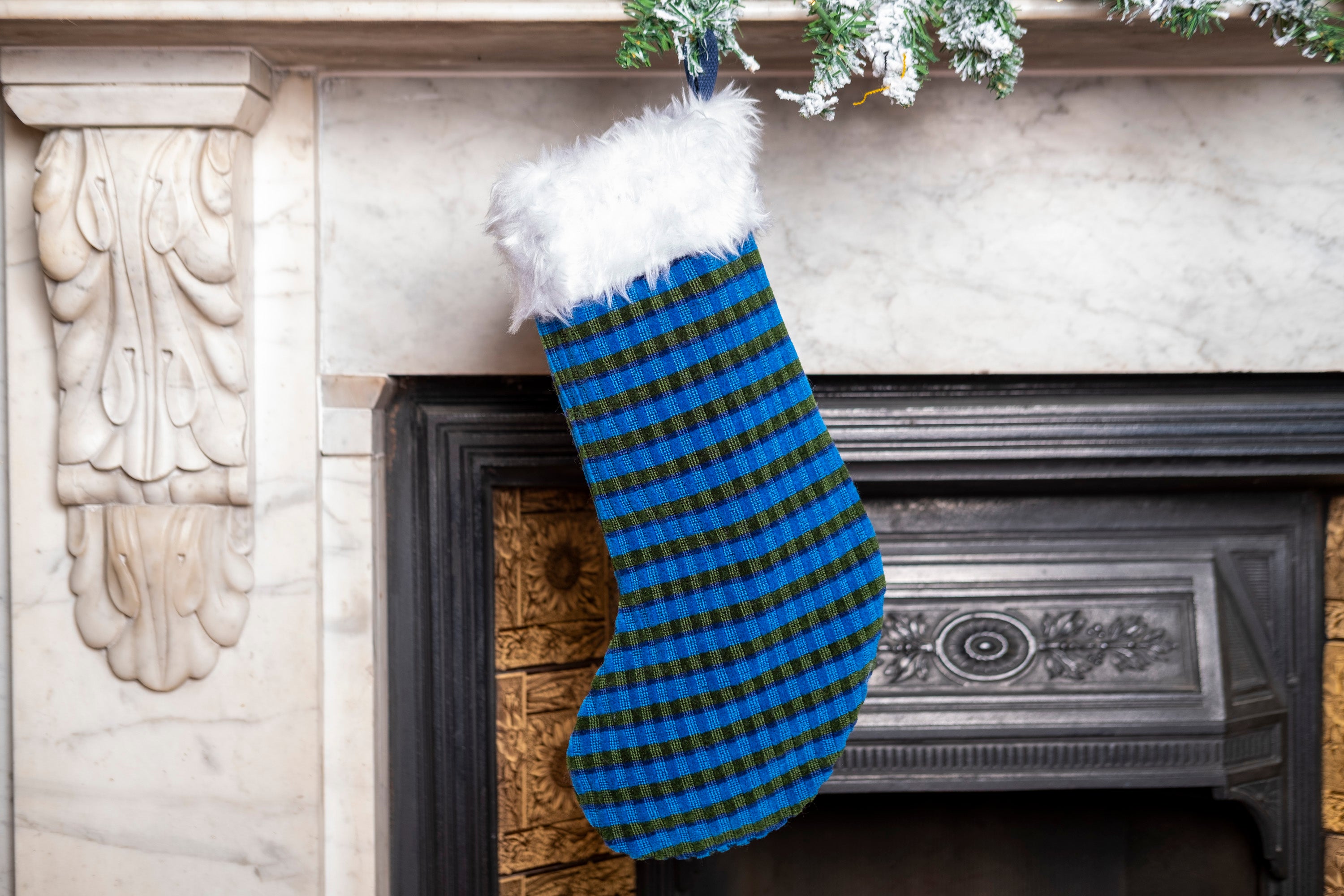 Christmas Stocking | British Rail Bournemouth Blue Moquette | Christmas ...